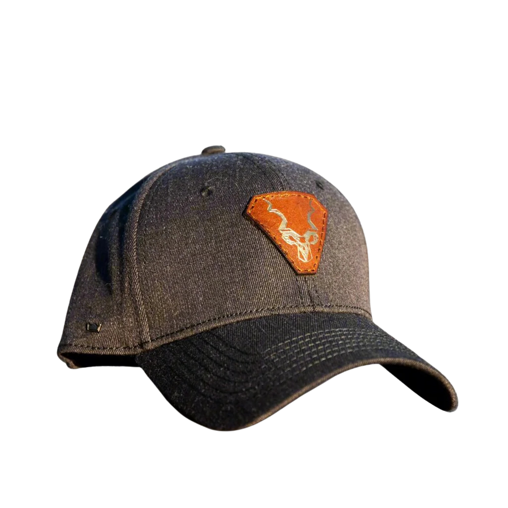 Charcoal Leather Stretch fit cap – Die Braai Gat