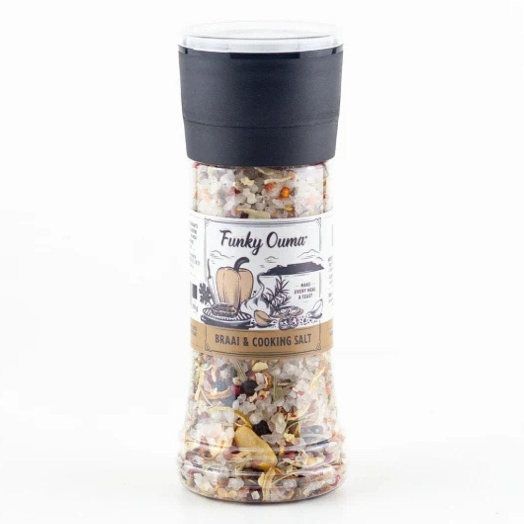 Funky Ouma: Braai & Cooking Salt 250ml – Die Braai Gat