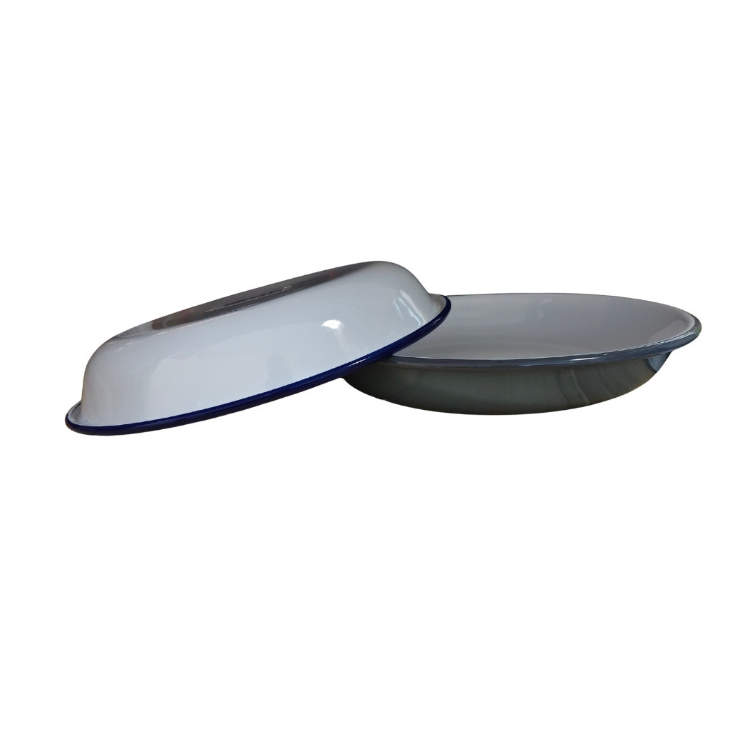 🍽️ 22cm Enamel Plate – Die Braai Gat