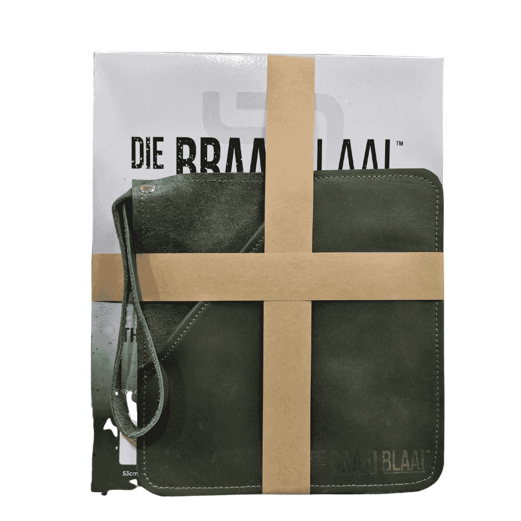 Braai Blaai Leather combo(Green) – Die Braai Gat